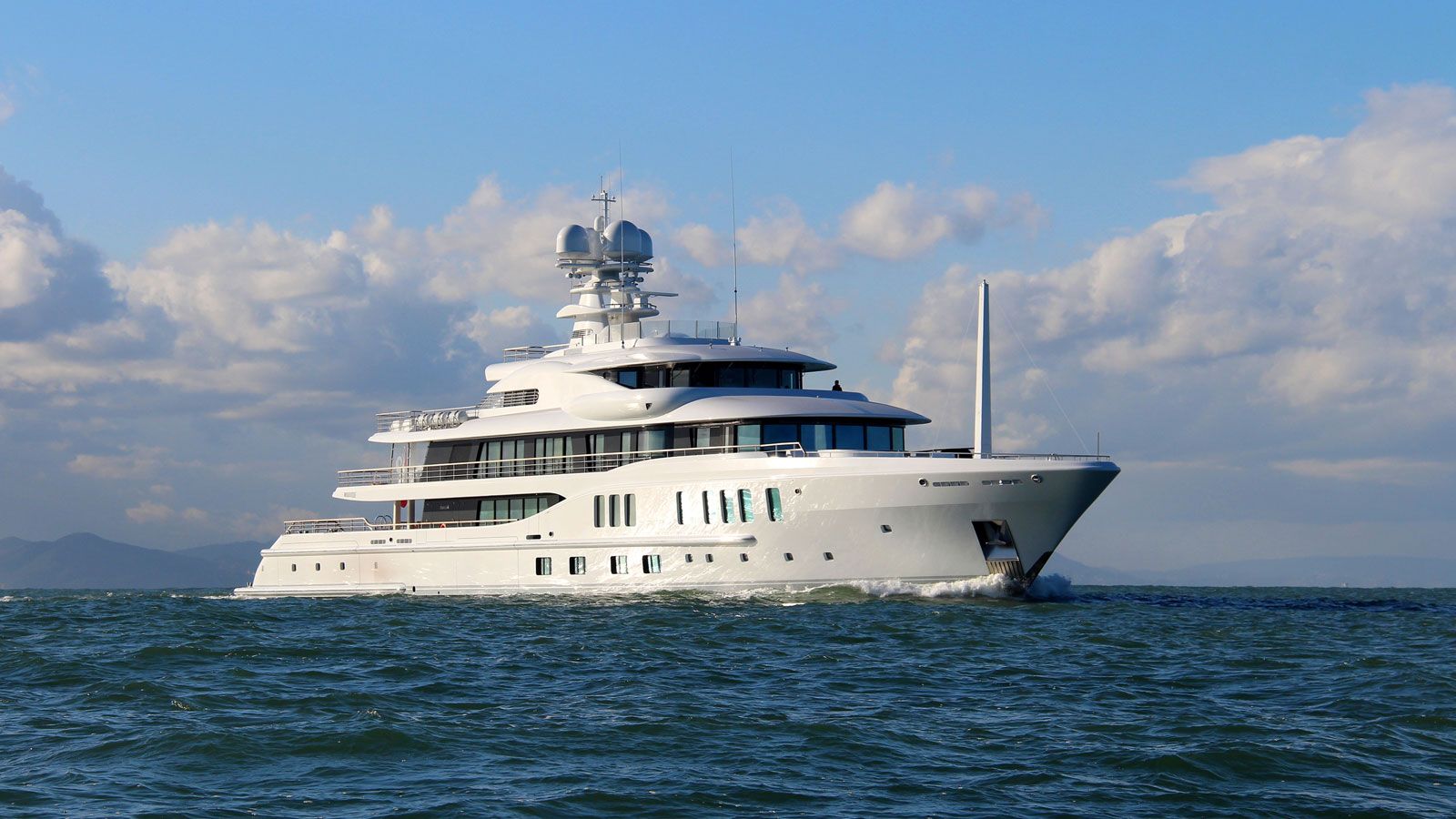 Fifth Amels 242 yacht Synthesis captured on maiden voyage